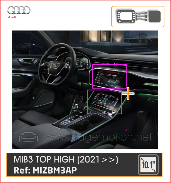 Interface Cámaras/Vídeo AUX Audi MIB3 TOP PREMIUN 10.1"/8.8" (A6/A7/A8 ...