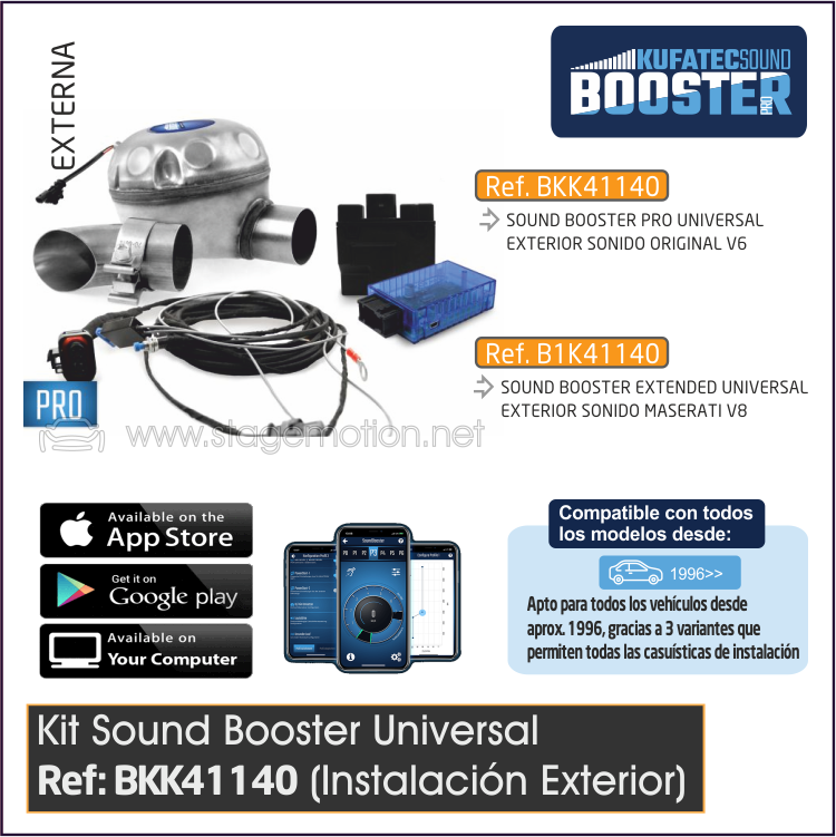 KIT Universal Sound Booster (Instalación Externa) | Stagemotion